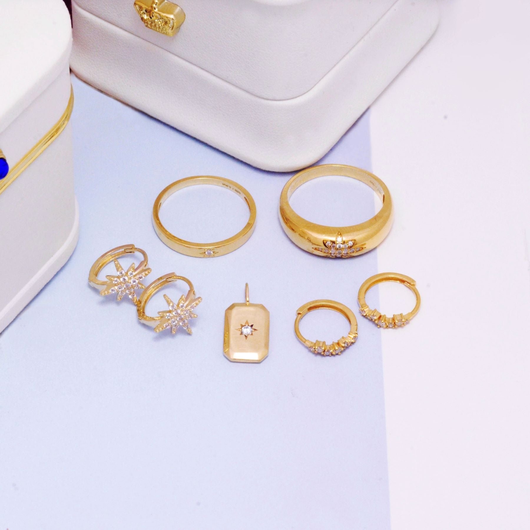 14ct Solid Gold Celestial Jewellery | Star, Moon & Sun Designs | Evelyn ...